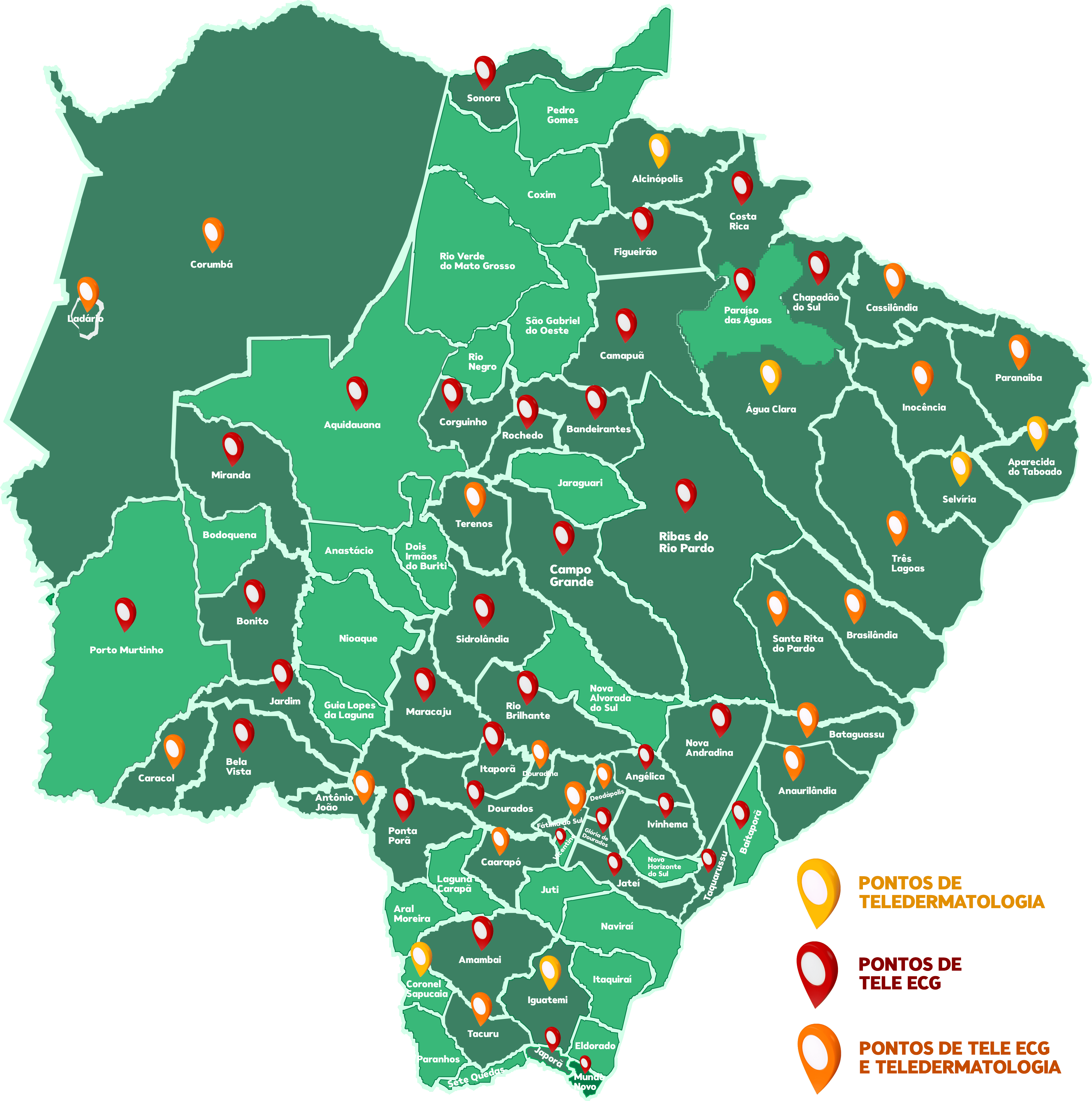 Municípios com Pontos de Telediagnóstico Implantados do Mês de ABRIL ...